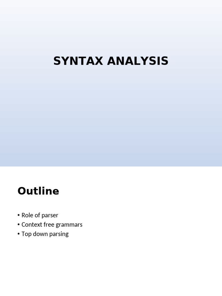 51114. Compiler Design Syntax Analysis Top Down | PDF | Parsing | Linguistics