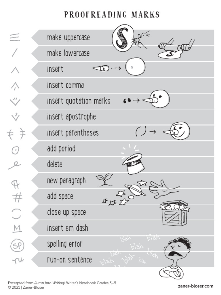 Zaner Bloser ProofreadingMarks | PDF