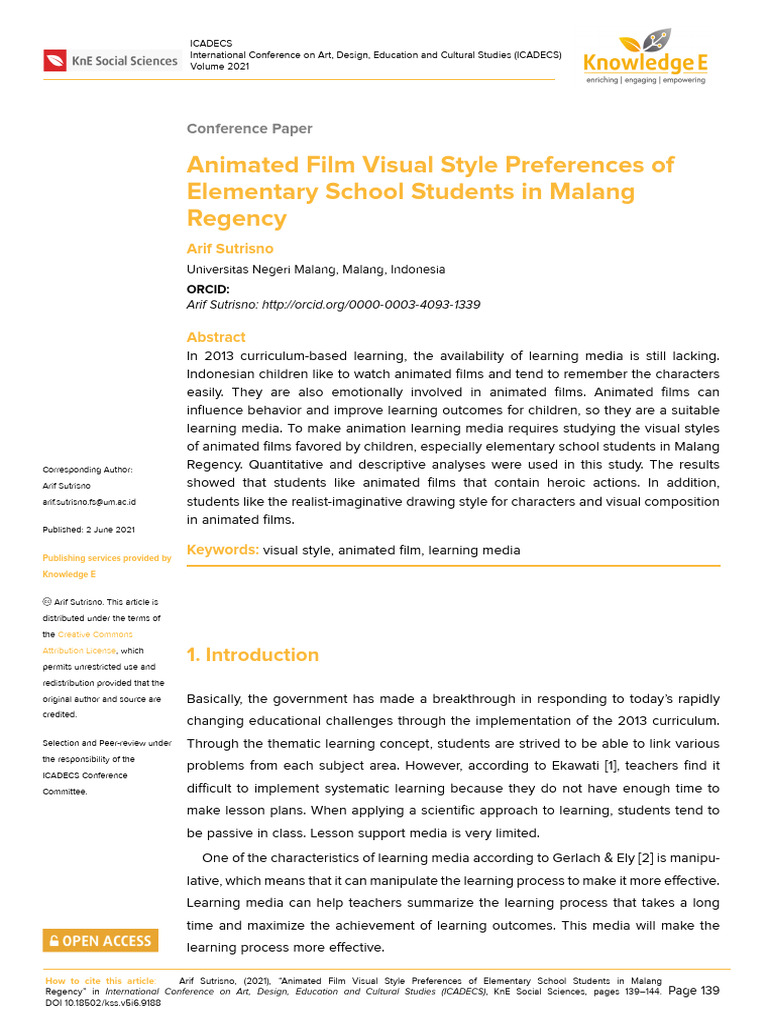 Animated Film Visual Style Preferences of Elementa | PDF | Data | Learning