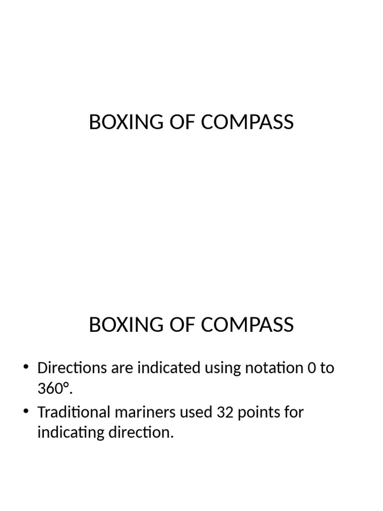 1a Boxing of Compass | PDF