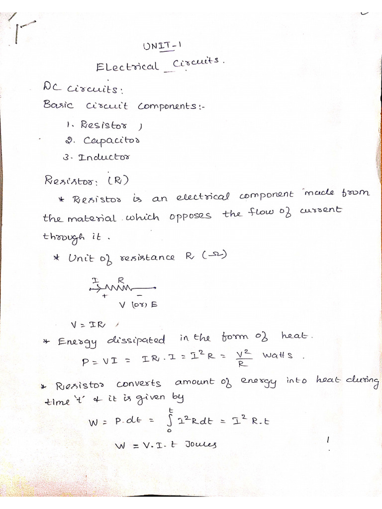 BEEE Unit 1 Part 1 | PDF