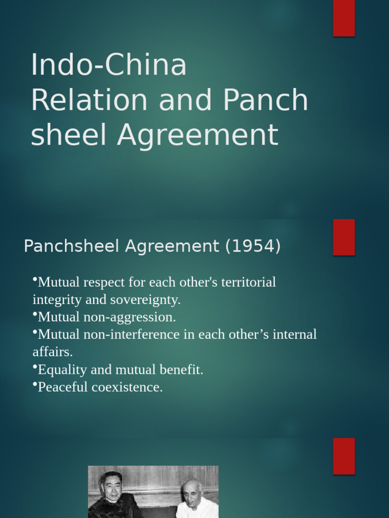 Panchsheel Agreement and Sino-Indian Relations | PDF