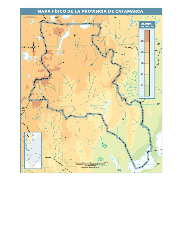 Mapas de Catamarca - Físico mudo | PDF