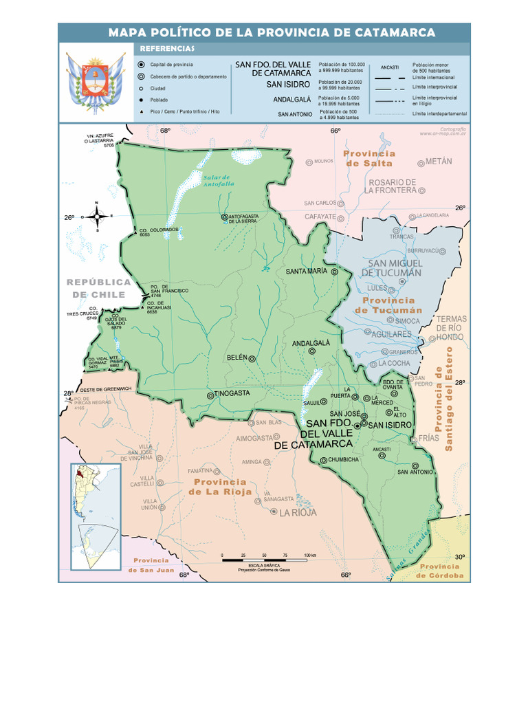 Mapas de Catamarca - Político | PDF