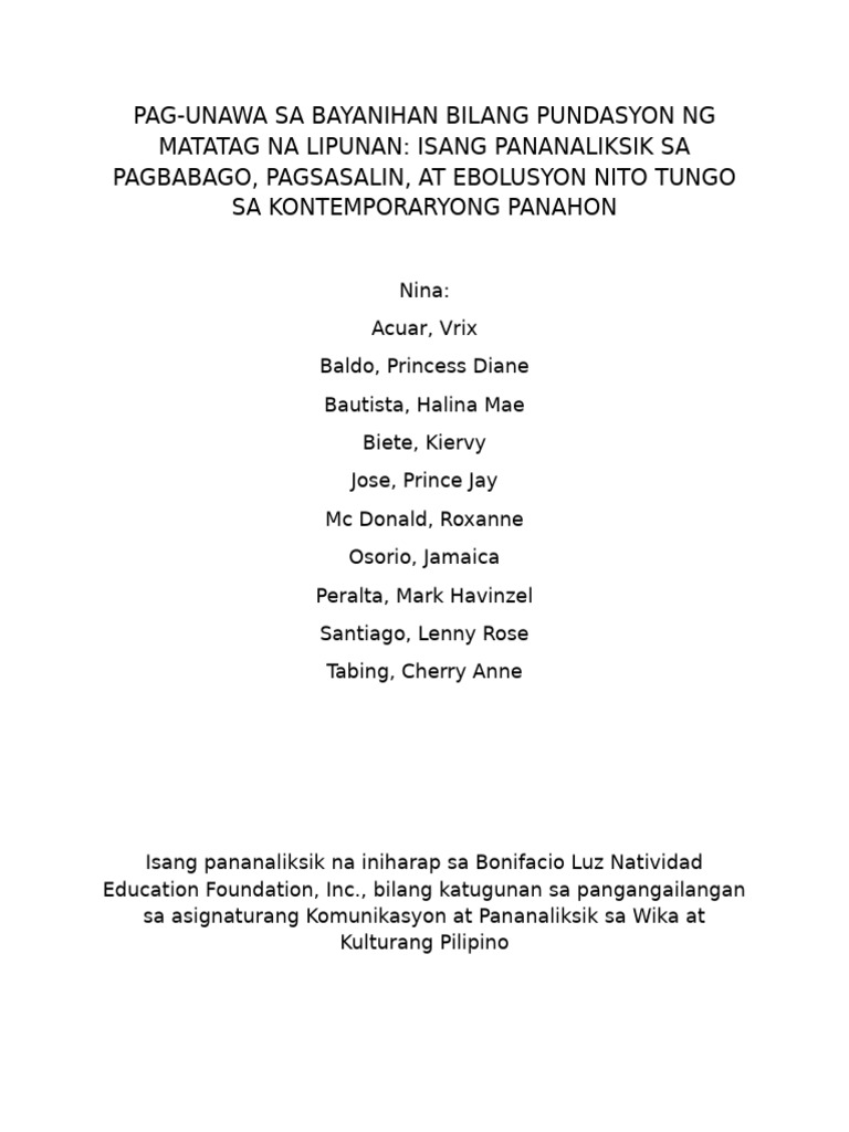 Group 3 Pananaliksik | PDF