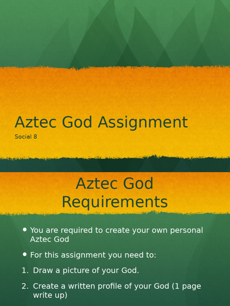 Aztec God Assignment | PDF