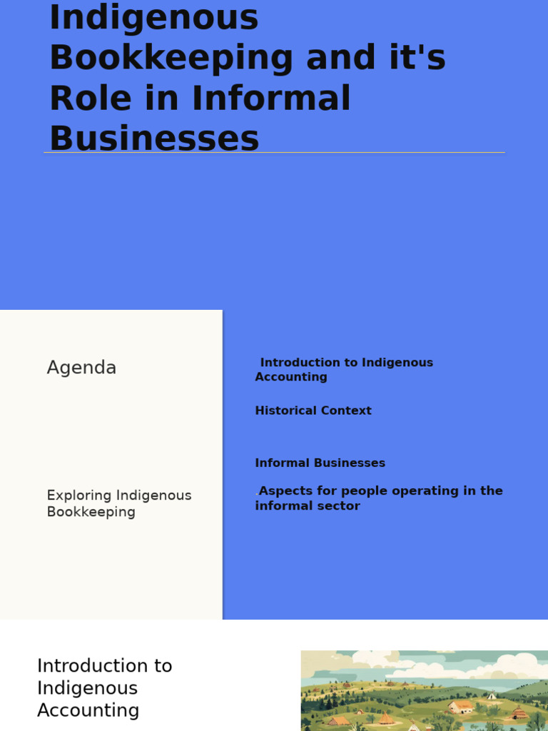 Slide - Indigenous Accounting and Its Role in Informal Businesses ...