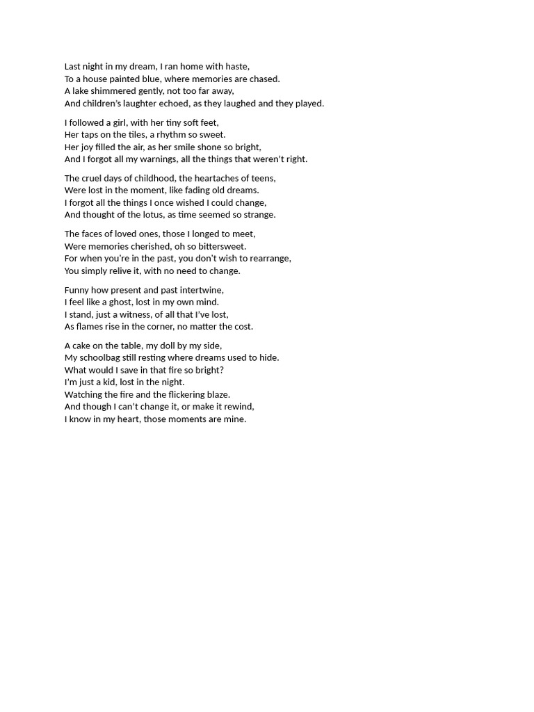 Nostalgia in "Back Home" Poem | PDF