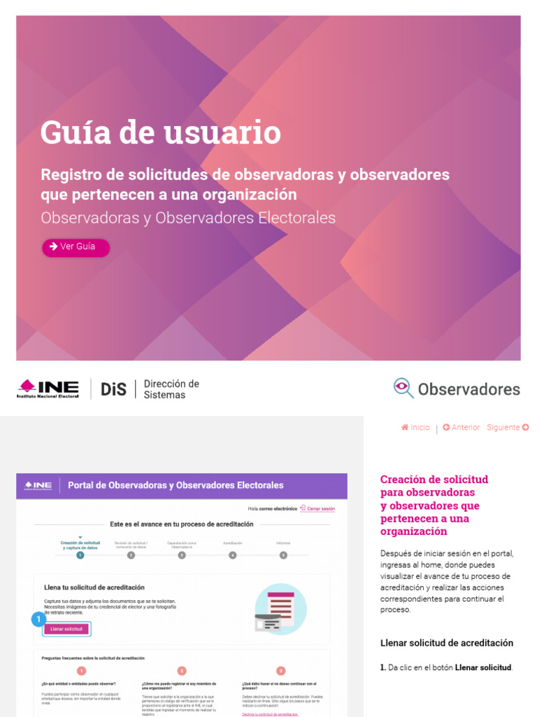 Guía para Solicitud de Observadores Electorales | PDF | Informática