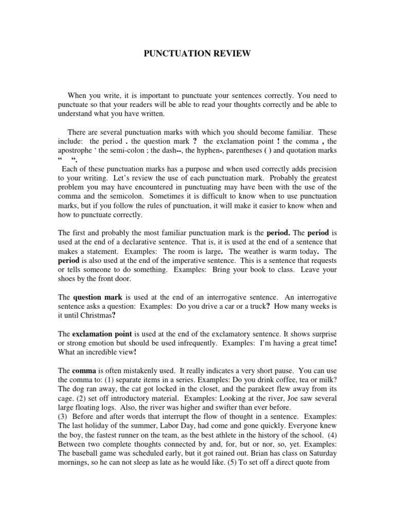 Essential Punctuation Guide | PDF | Punctuation | Comma