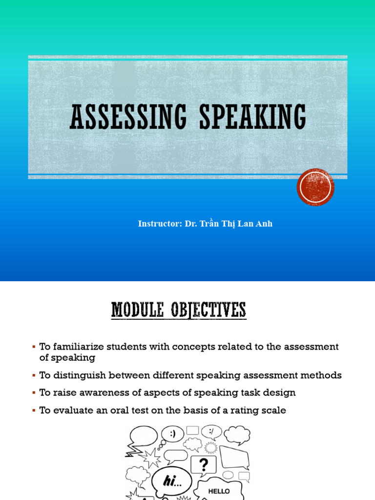 Assessing - Speaking LA-speaking 2024-2025 | PDF | Fluency | Conversation