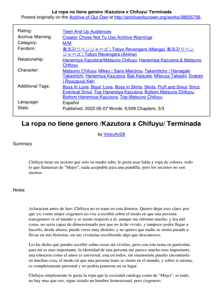 La Ropa No Tiene Genero | PDF | Ropa | Amor