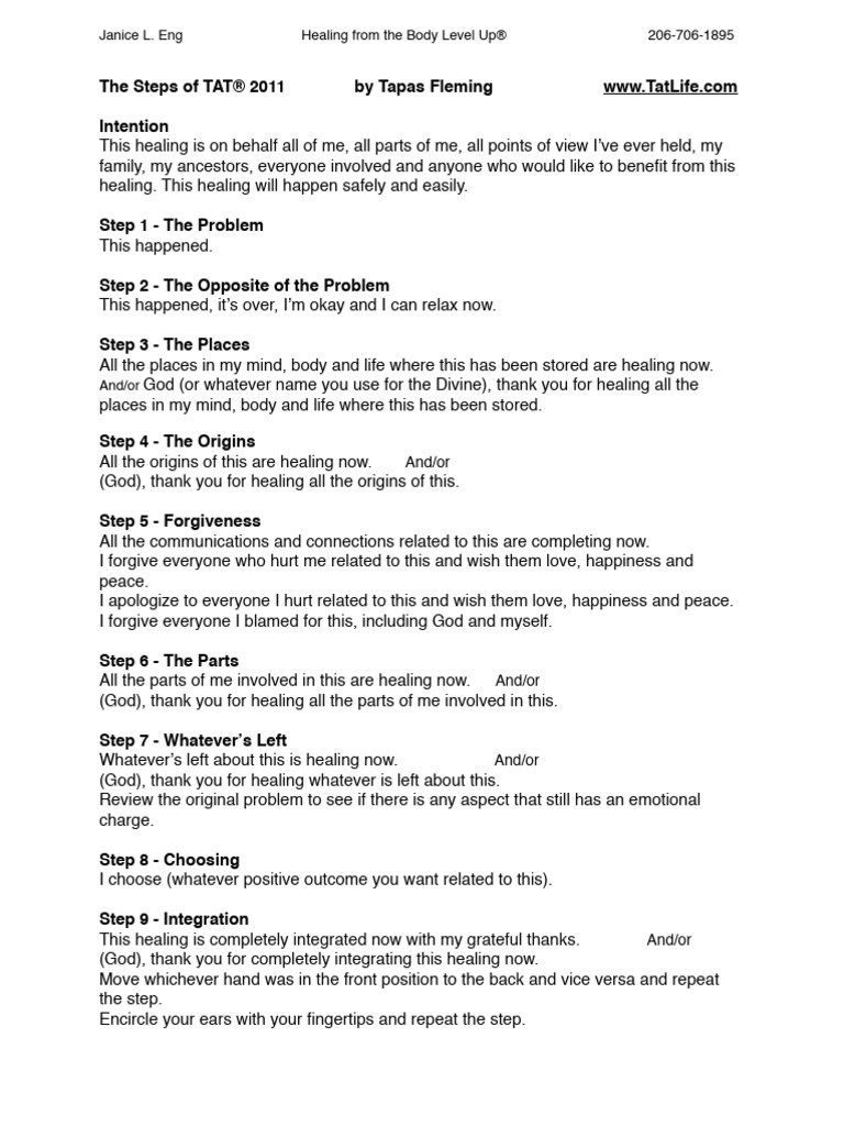 Tapas Acupressure Technique | PDF