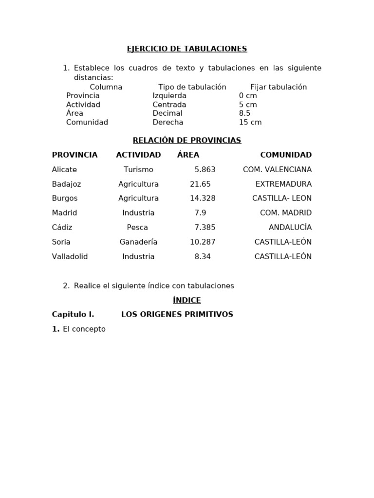 Ejercicio de Tabulaciones Mayo 9 | PDF