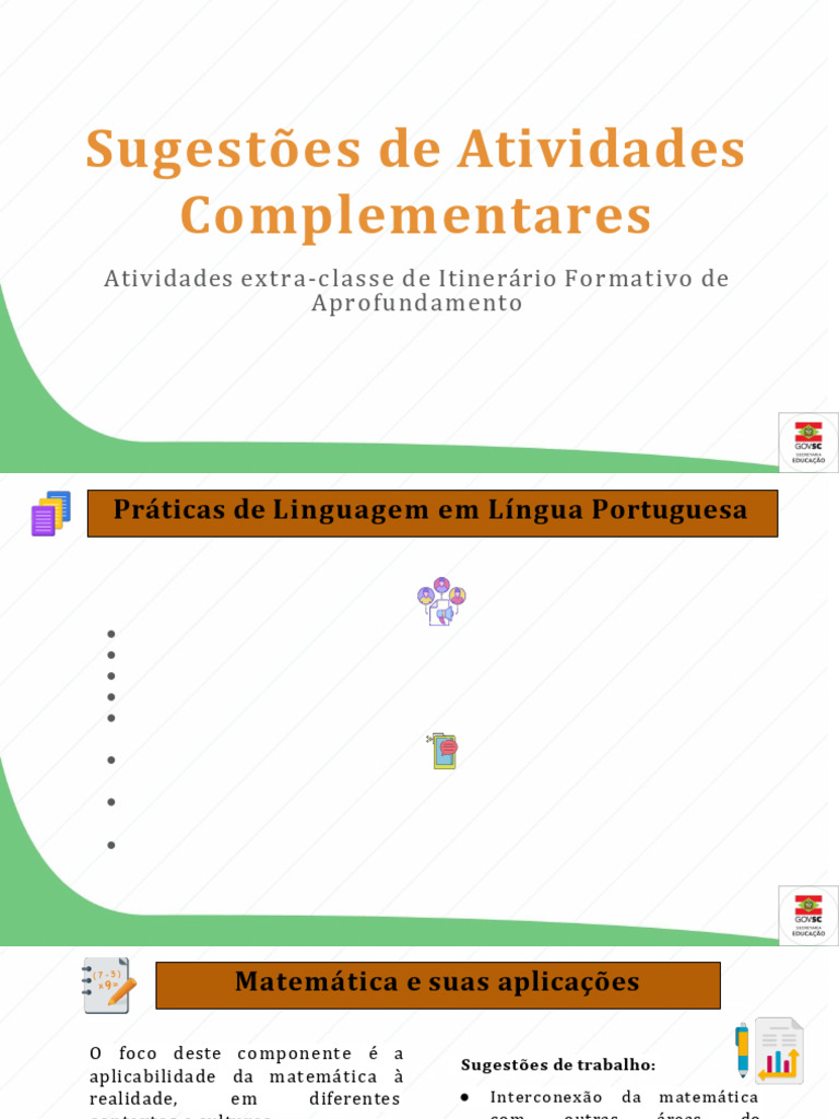 Sugestões de Atividades Complementares | PDF | Science | Economia
