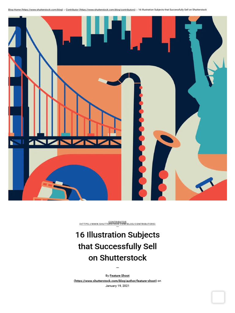 16 Illustration Subjects That Successfully Sell On Shutterstock | PDF ...