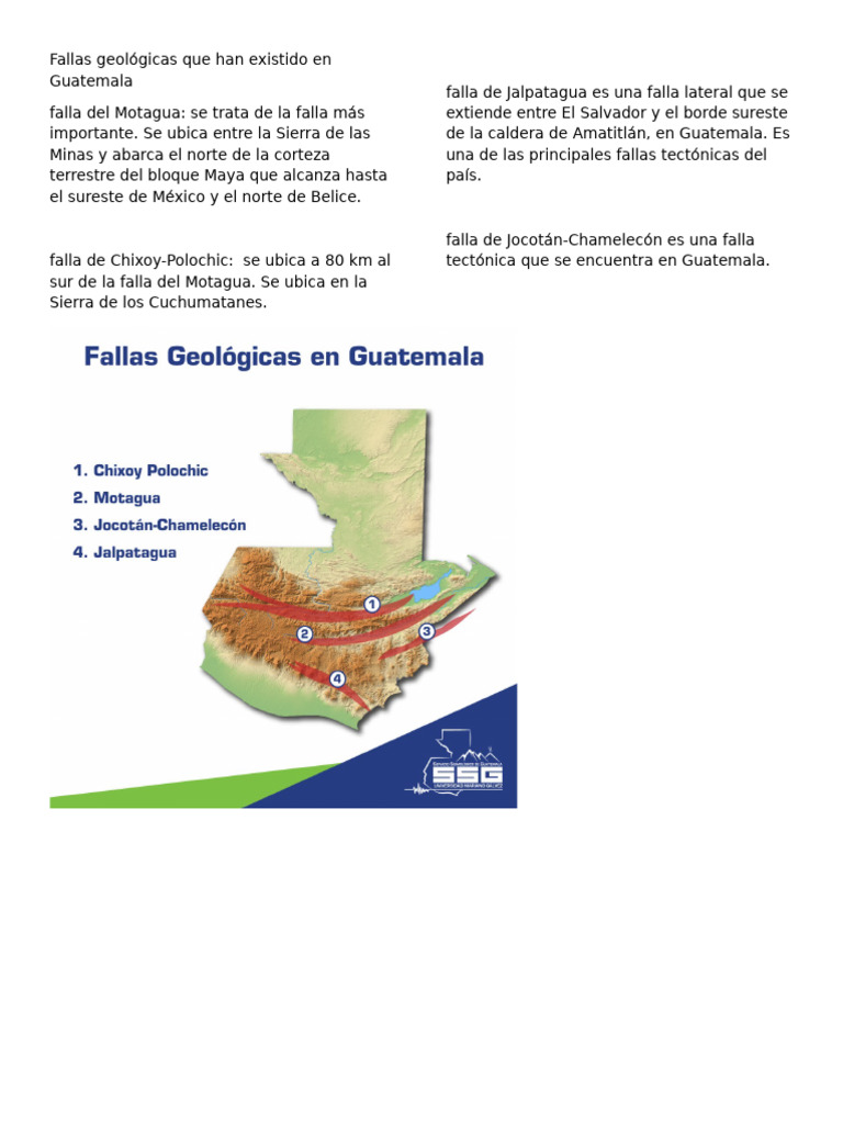 Fallas Geológicas en Guatemala | PDF