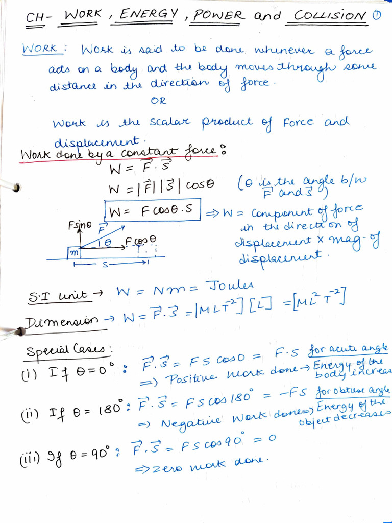 Grade XI CH-6 Work Energy and Power-11 | PDF