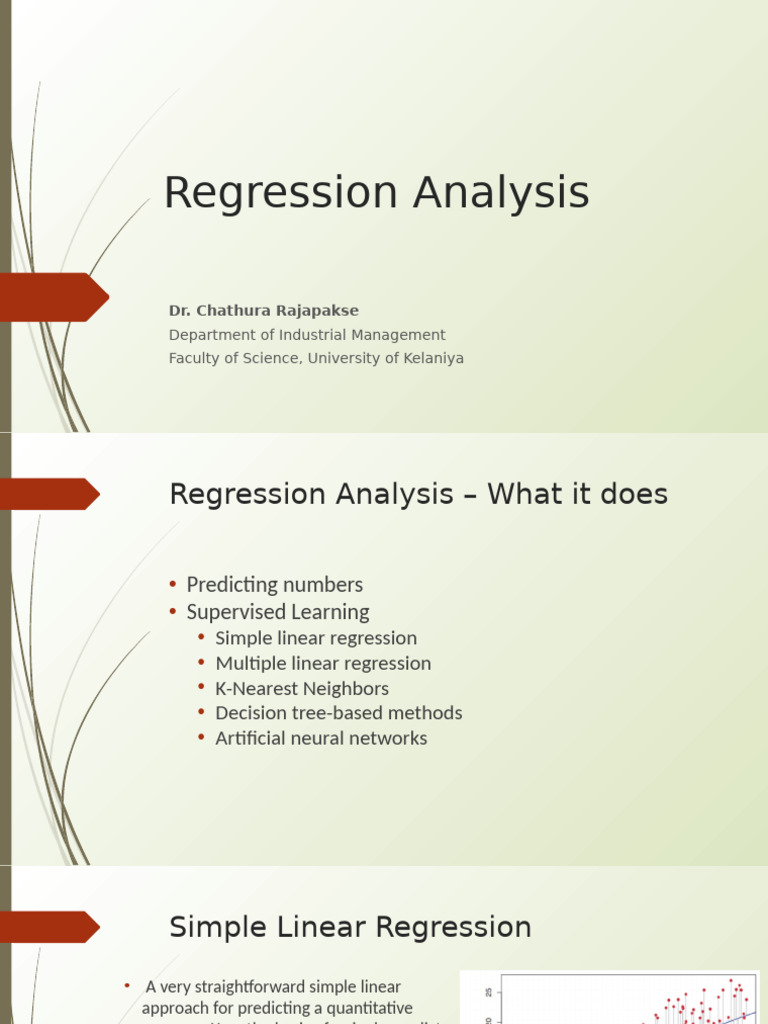 1.1 Regression Analysis | PDF | Errors And Residuals | Linear Regression