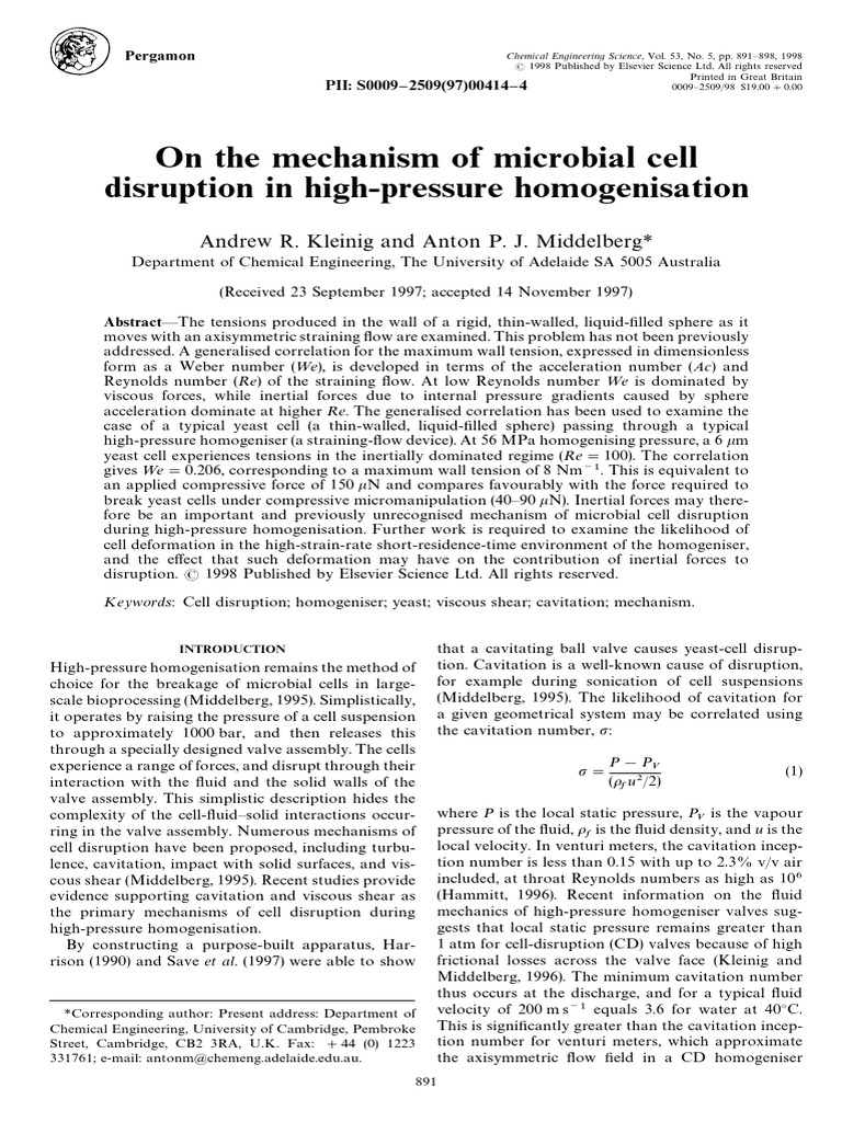 7. On the mechanism of microbial cell disruption in high-pressure ...
