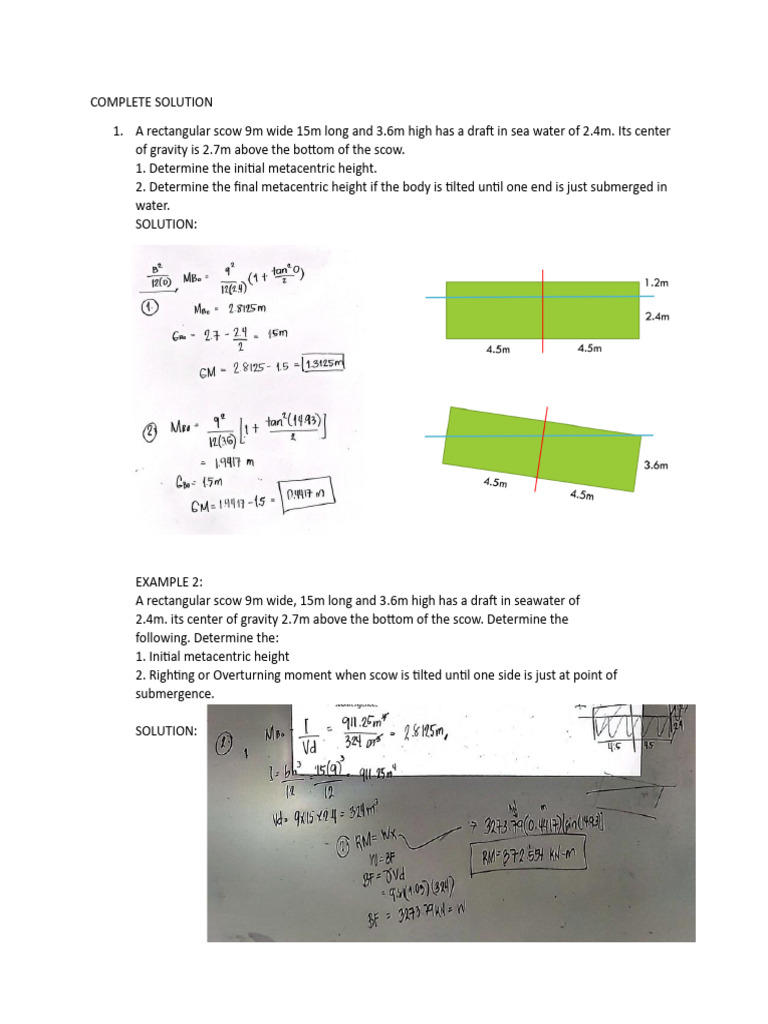 COMPLETE-SOLUTION (1) | PDF | Buoyancy