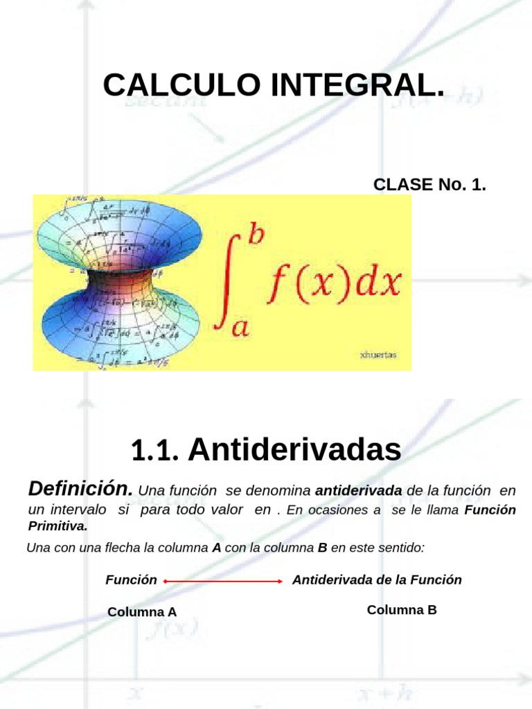 Clase No. 1. Calculo Integral | PDF