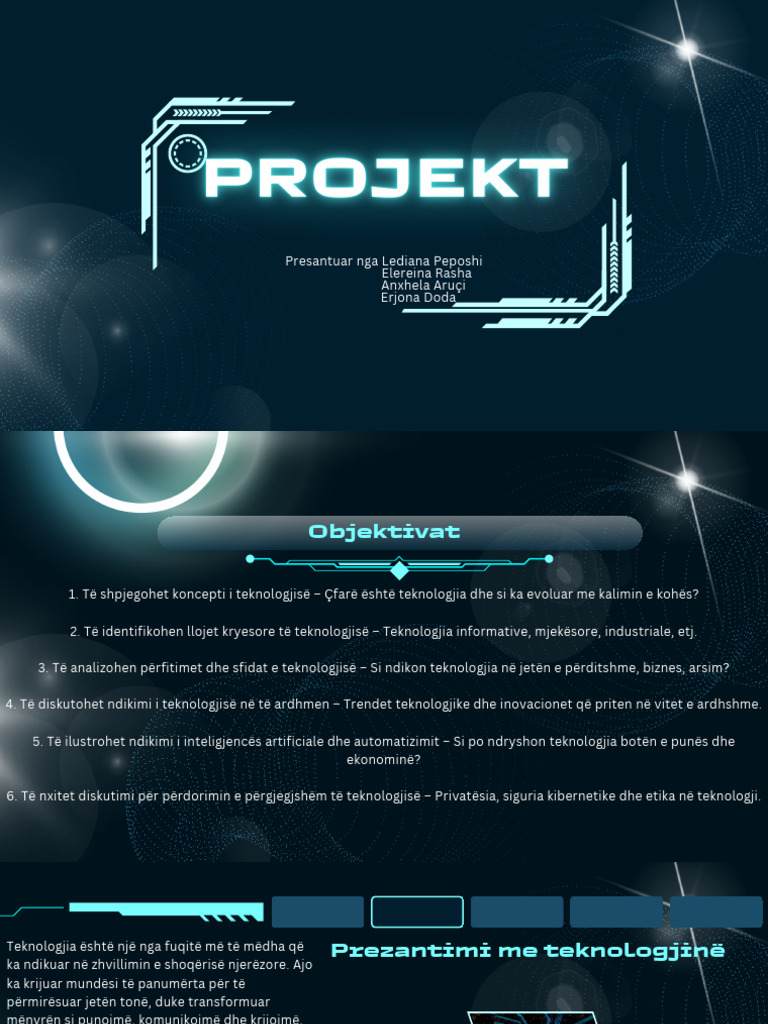 Navy Light Green Futuristic Technology Group Project Presentation PDF | PDF