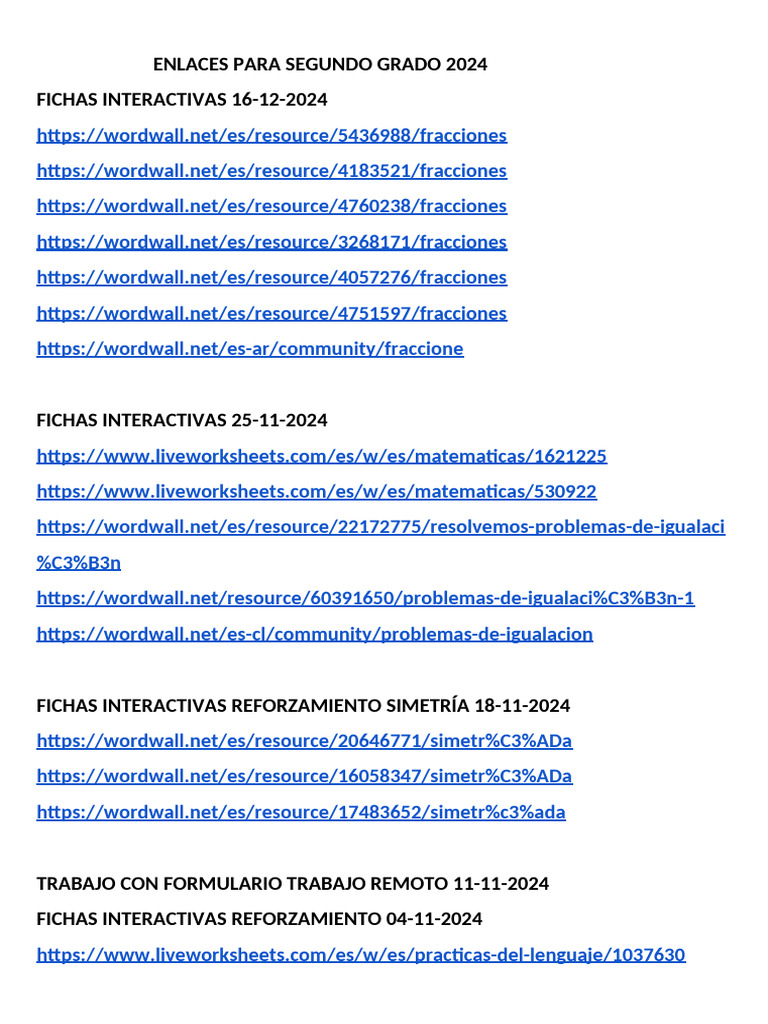 2° Grd. FICHAS INTERACTIVAS 2024 | PDF