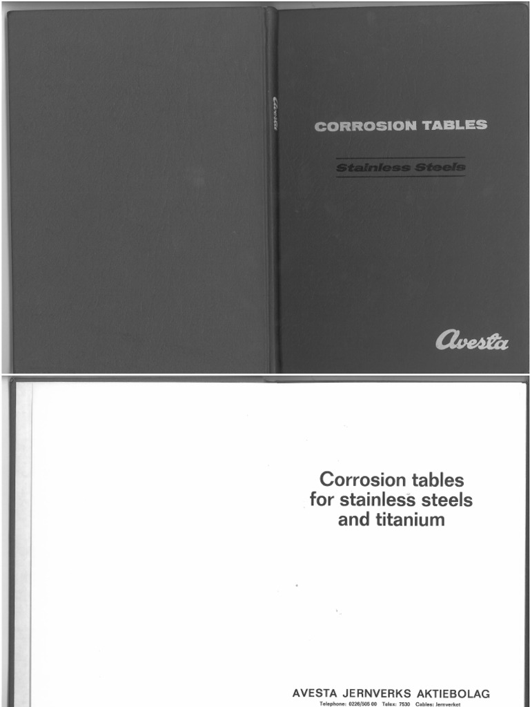 Avesta Stainless Steel Corrosion Tables | PDF
