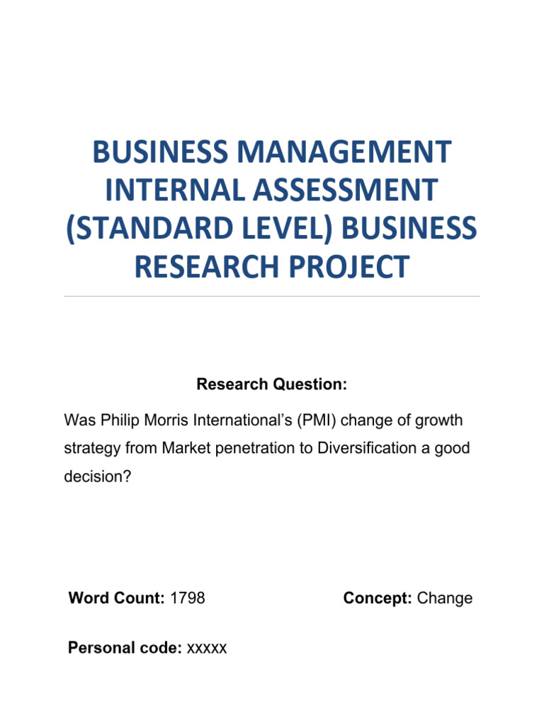 2024 Sample IA | PDF | Electronic Cigarette | Business Economics