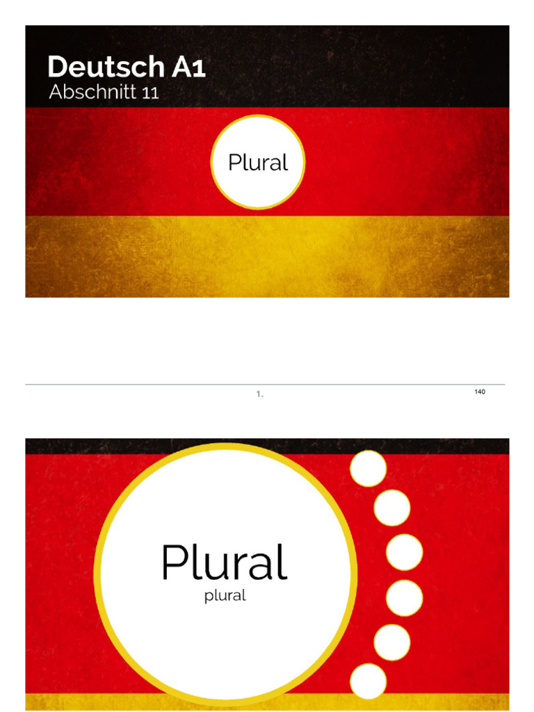 Plural (Deutsch A1) | PDF