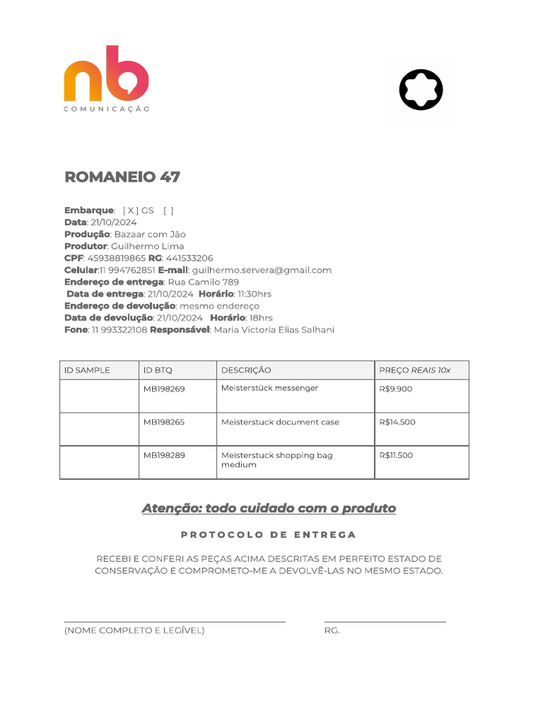 Romaneio 47 PDF | PDF