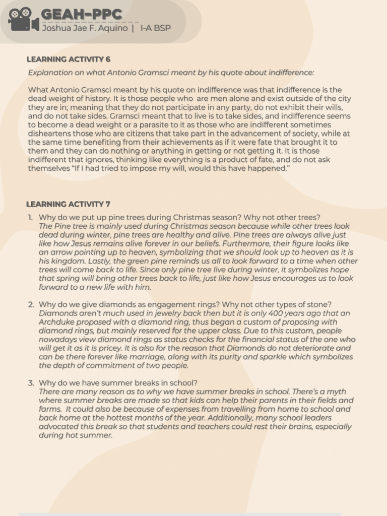 Acitivities 1 2 | PDF