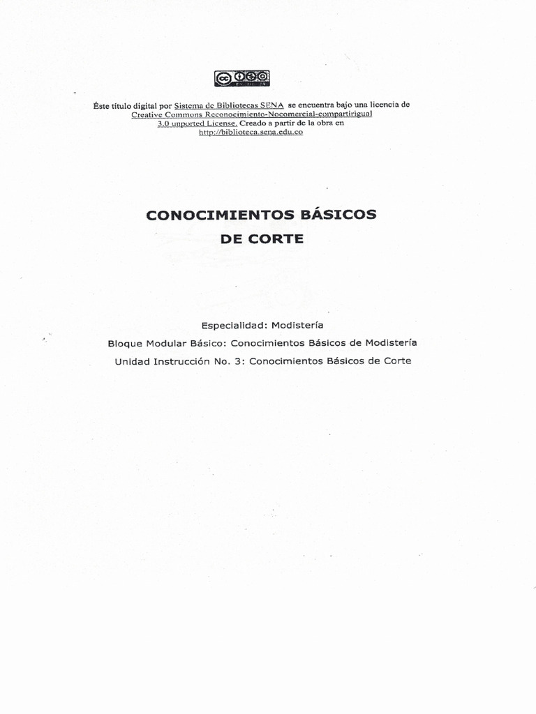 Conocimiento Basicos de Corte | PDF