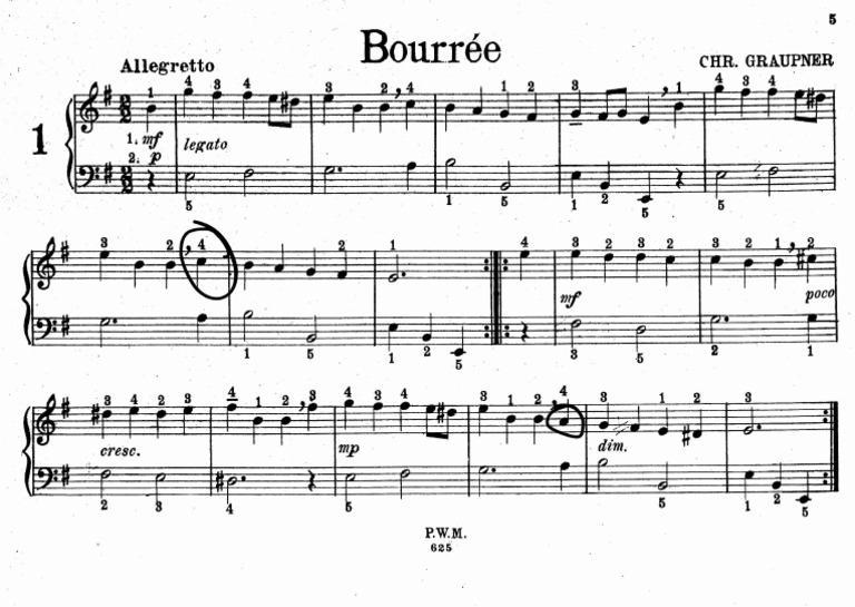 Chr. Graupner - Bouree | PDF