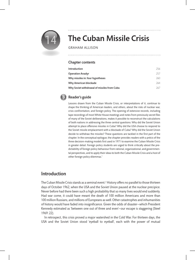 GrahamAllisonThe CubanMissileCrisis | PDF | Cuban Missile Crisis | John ...