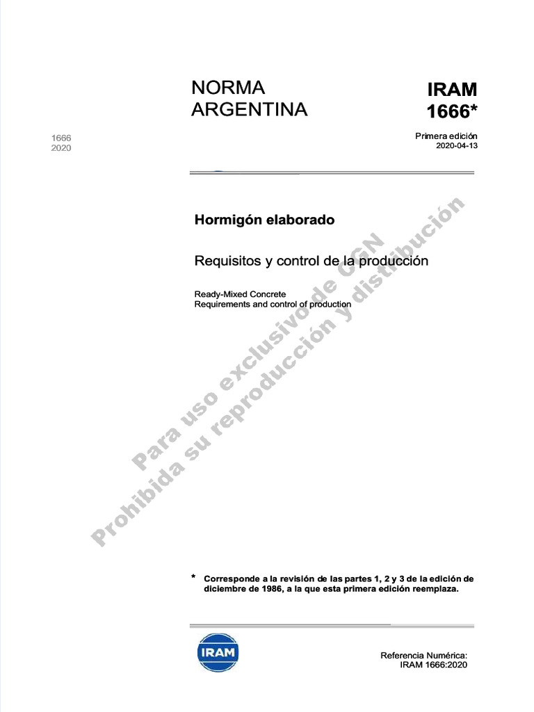 IRAM 1666 Version 2 | PDF