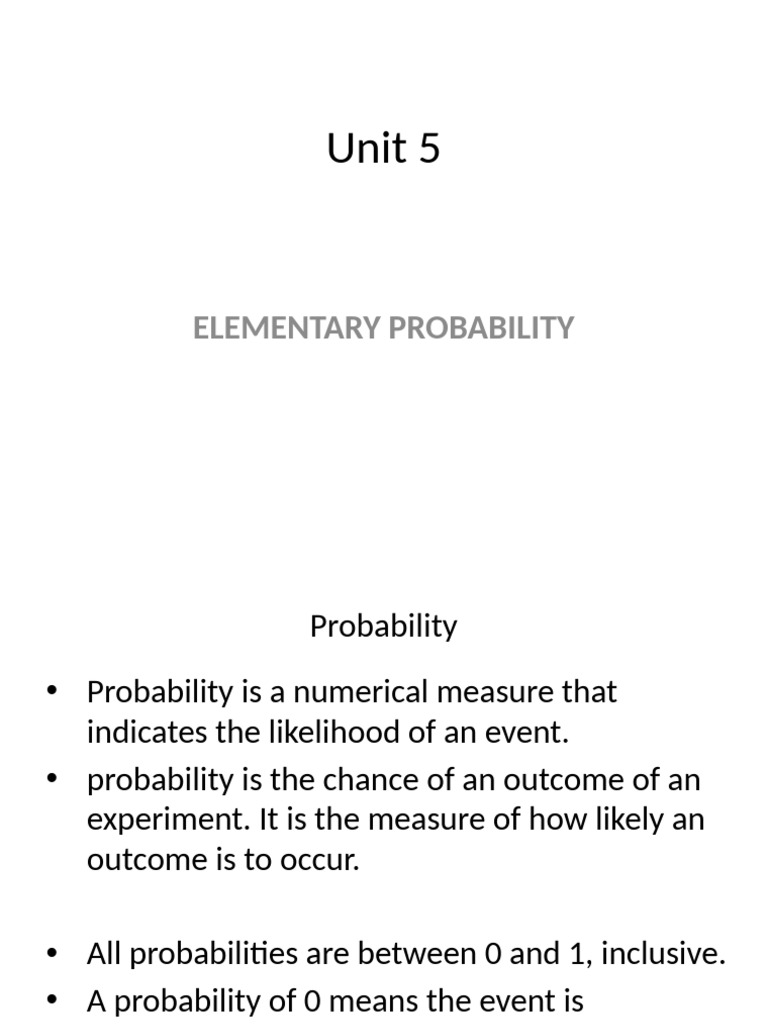Unit 5 & 6. Probability and Prob Disti | PDF | Probability Distribution ...