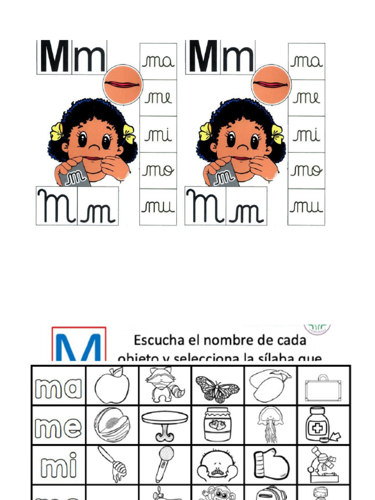 LETRA M Actividades | PDF