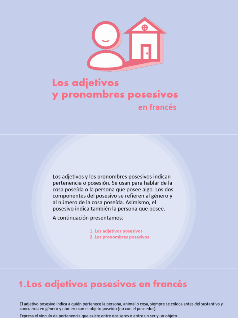 6-Los Adjetivos y Pronombres Posesivos | PDF | Adjetivo | Género gramatical
