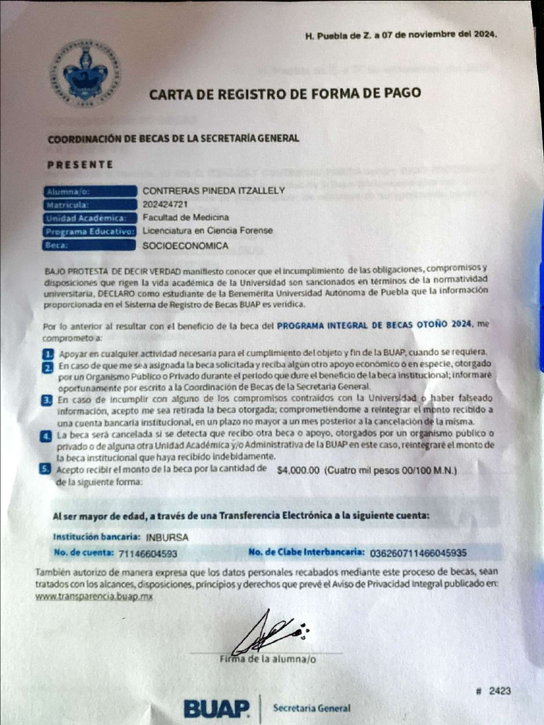 Carta de Registro de Forma de Pago - Compressed | PDF