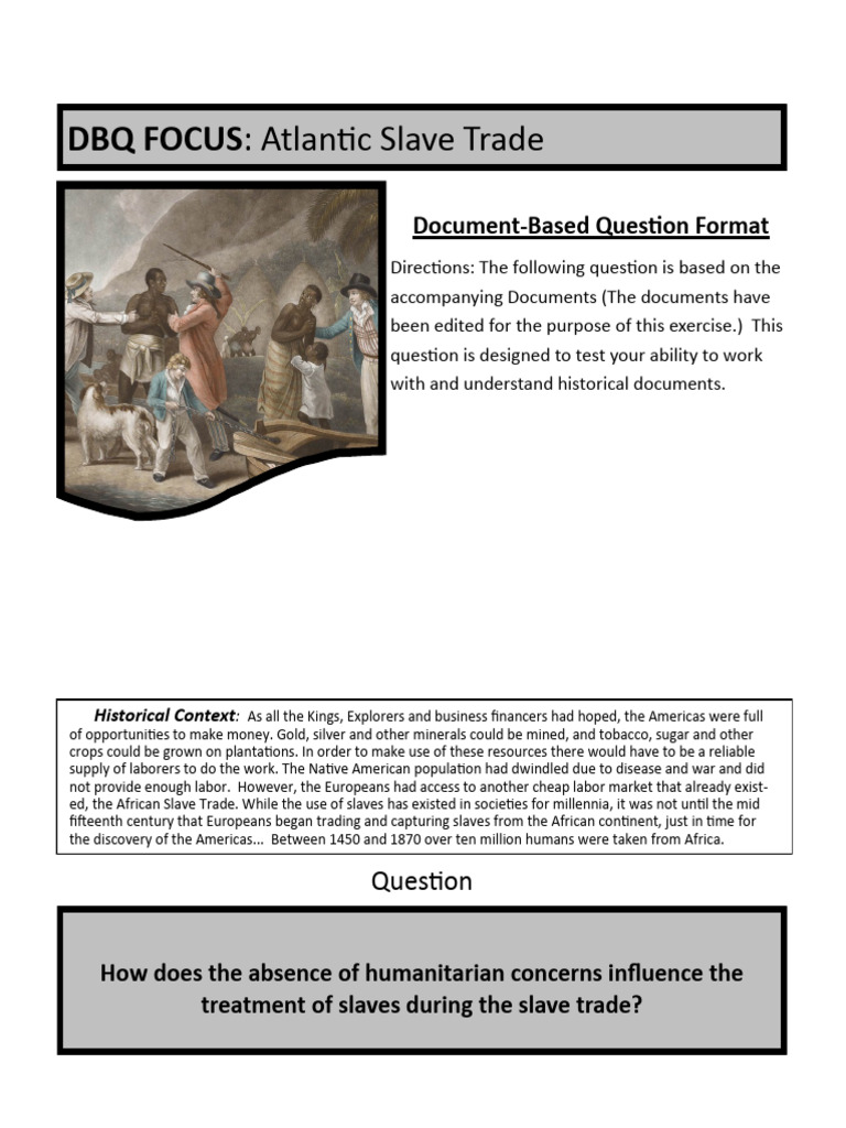 Impact of the Atlantic Slave Trade | PDF | Atlantic Slave Trade | Slavery