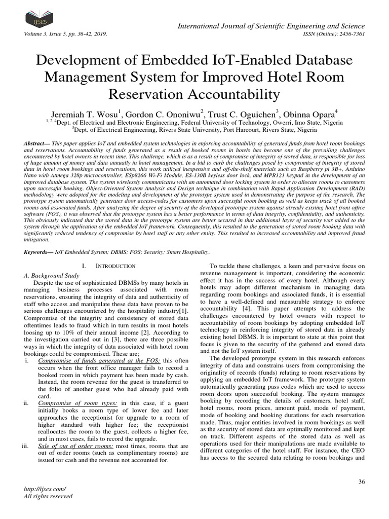Development of Embedded IoT Enabled Data | PDF | Databases | Internet Of Things