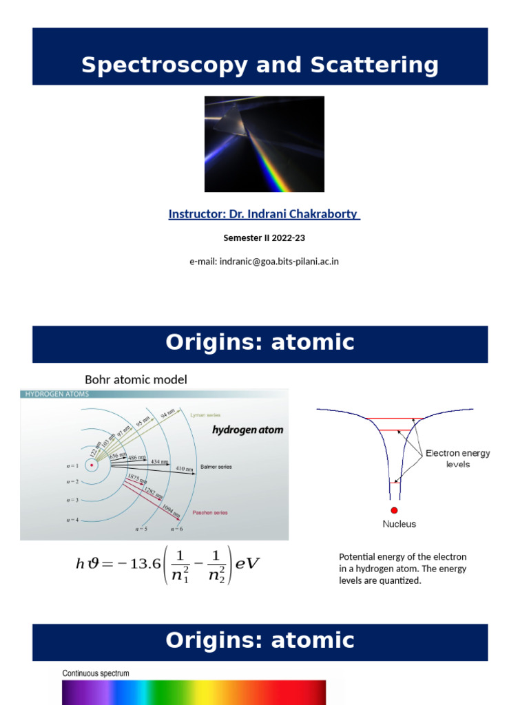P5 - Spectroscopy and Scattering | PDF | Spectrophotometry | Scattering