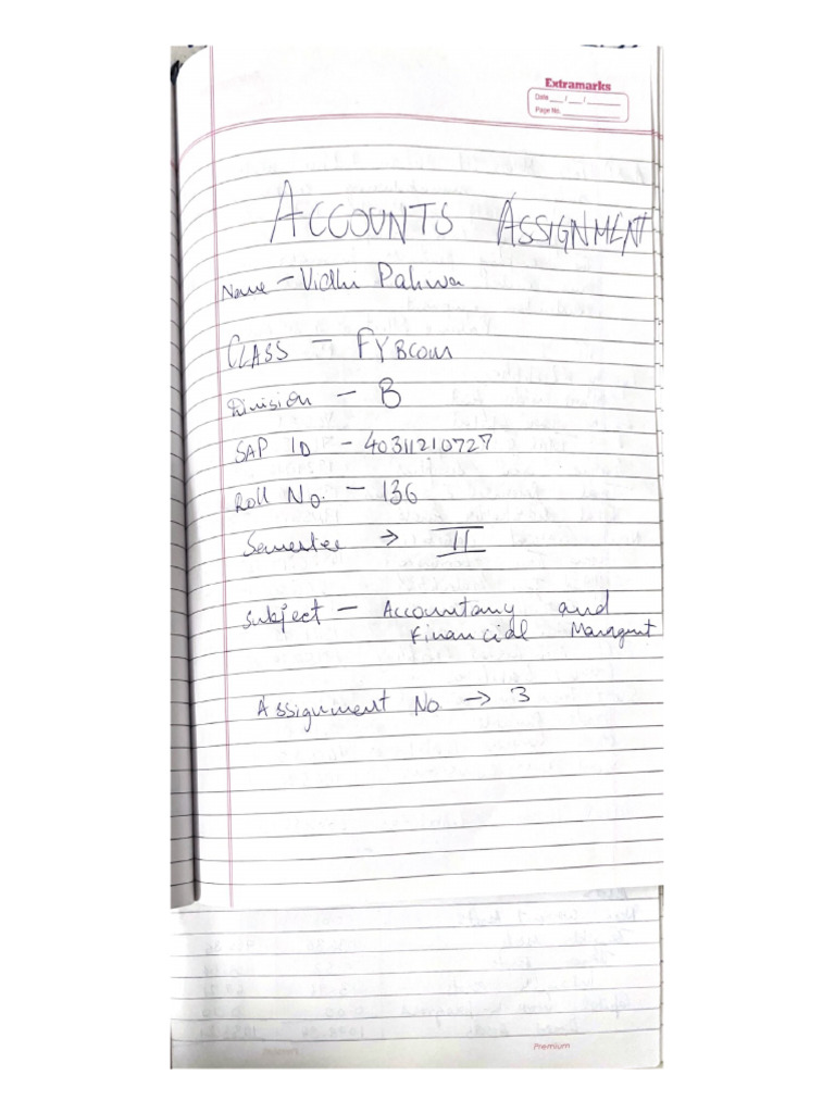 Acc Assignment 3 | PDF