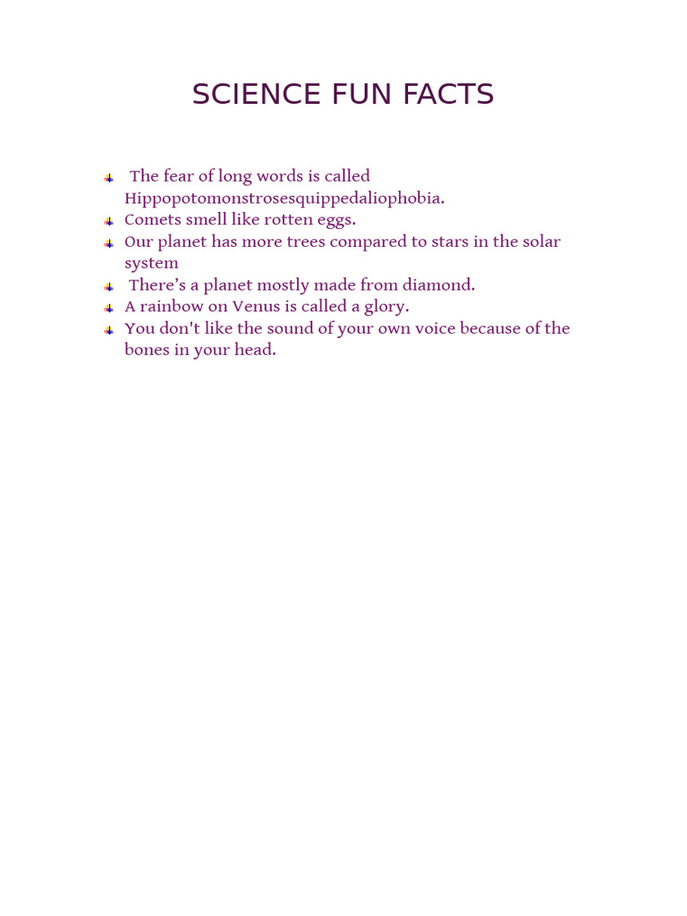 Science Fun Facts | PDF