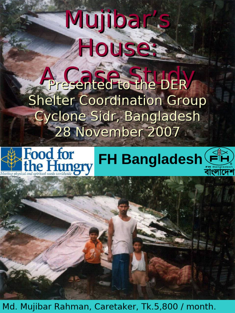 FH Bangladesh Shelter Cluster Presentation | PDF | Storms | Tropical ...