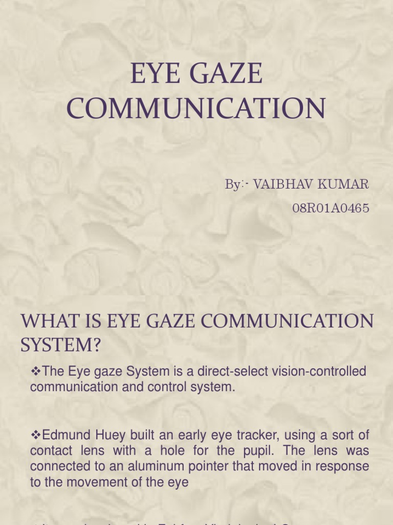 Eye Gaze Communication | PDF | Eye | Computing