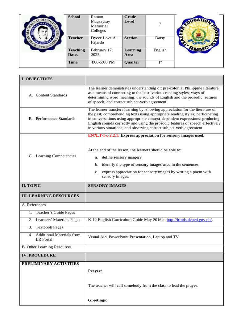 LP-Template (3) (1) (4) | PDF | Senses | Taste