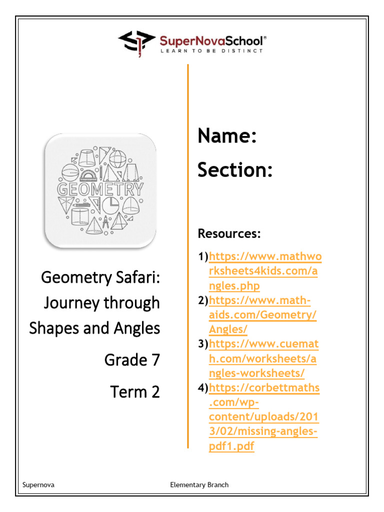 GR 7 Worksheet Resource Chapter 3 Term 2 | PDF | Circle | Euclid